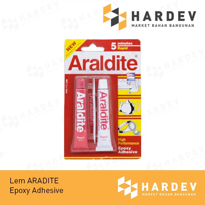Jual Araldite Merah 5 Menit Rapid - Lem Epoxy Besi | Shopee Indonesia