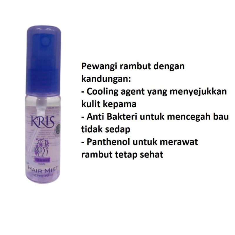 Jual Kris Hair mist parfum rambut 20 ml | Shopee Indonesia