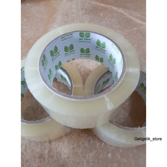Jual LAKBAN BENING 100 YARD ISOLASI SELOTIP CLEAR TAPE 45 MM | Shopee Indonesia