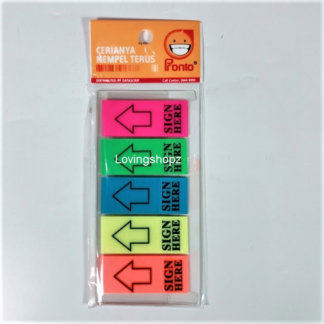 Jual Sticker Label Penanda Sign Here Pronto , tanda tangan di sini ...