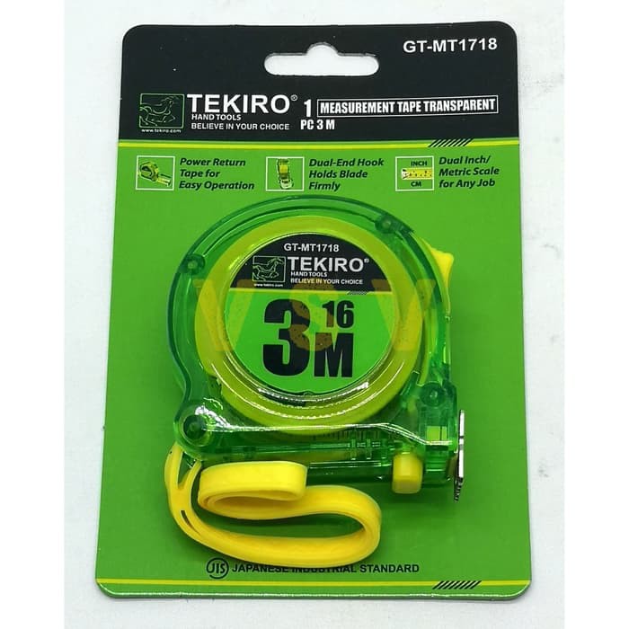 Jual TEKIRO//TITAN Meteran 3 M / Meteran Transparan 3 Meter / Meteran ...