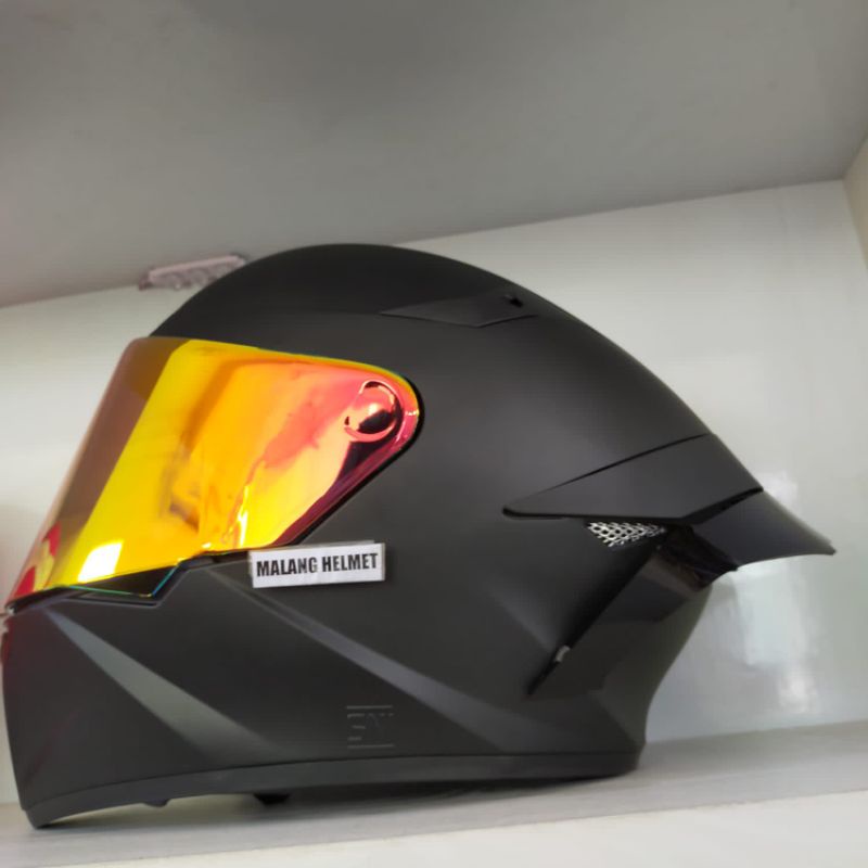Jual Helm Full Face KYT TT Course Solid Black Doff - Paket Ganteng ...