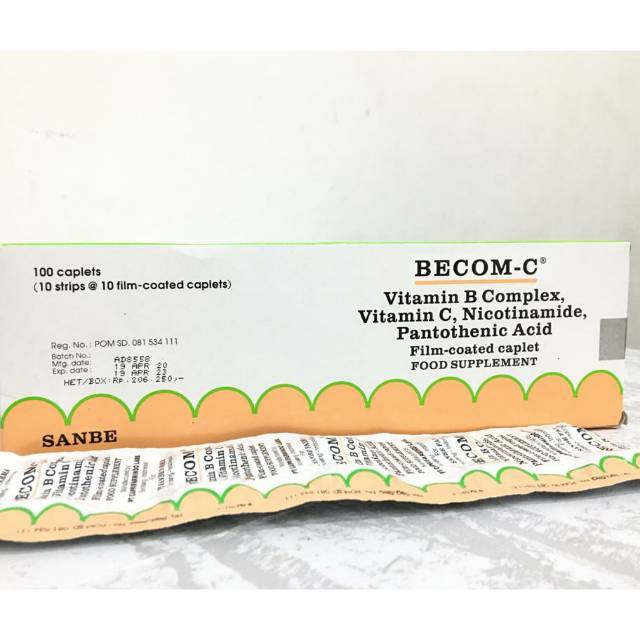 Jual Becom C (Vitamin C 500mg + B Kompleks) | Shopee Indonesia