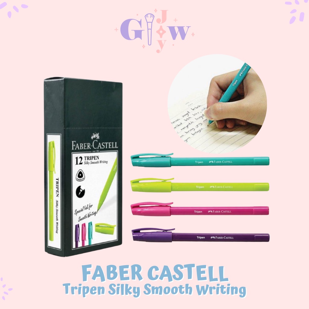 Jual FABER CASTELL tripen silky smooth writing ball pen bulpen pulpen ...