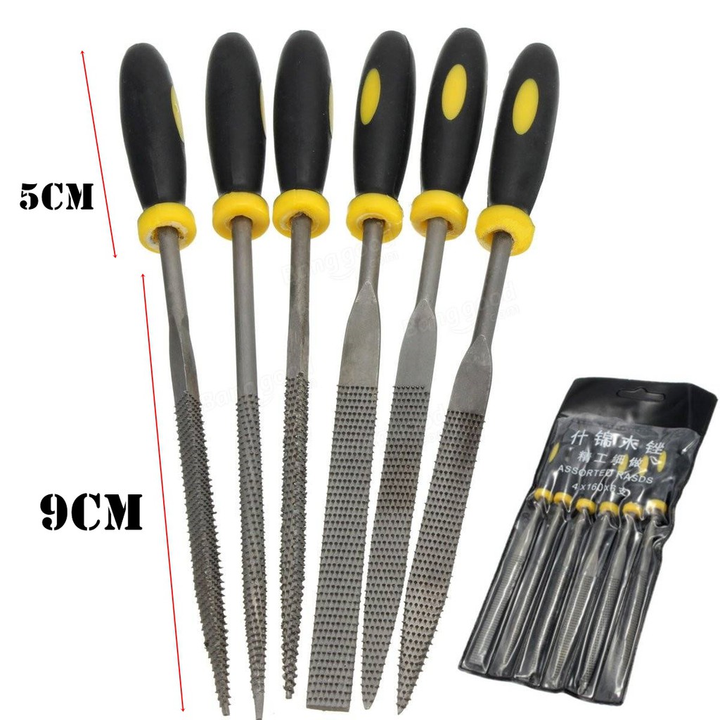 Jual Kikir kayu mini set 6 pcs wood needle rasp carving wood grinding ...