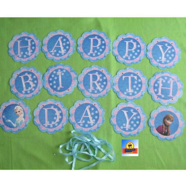 Jual Banner/bendera/spanduk ultah/ happy birthday Frozen | Shopee Indonesia
