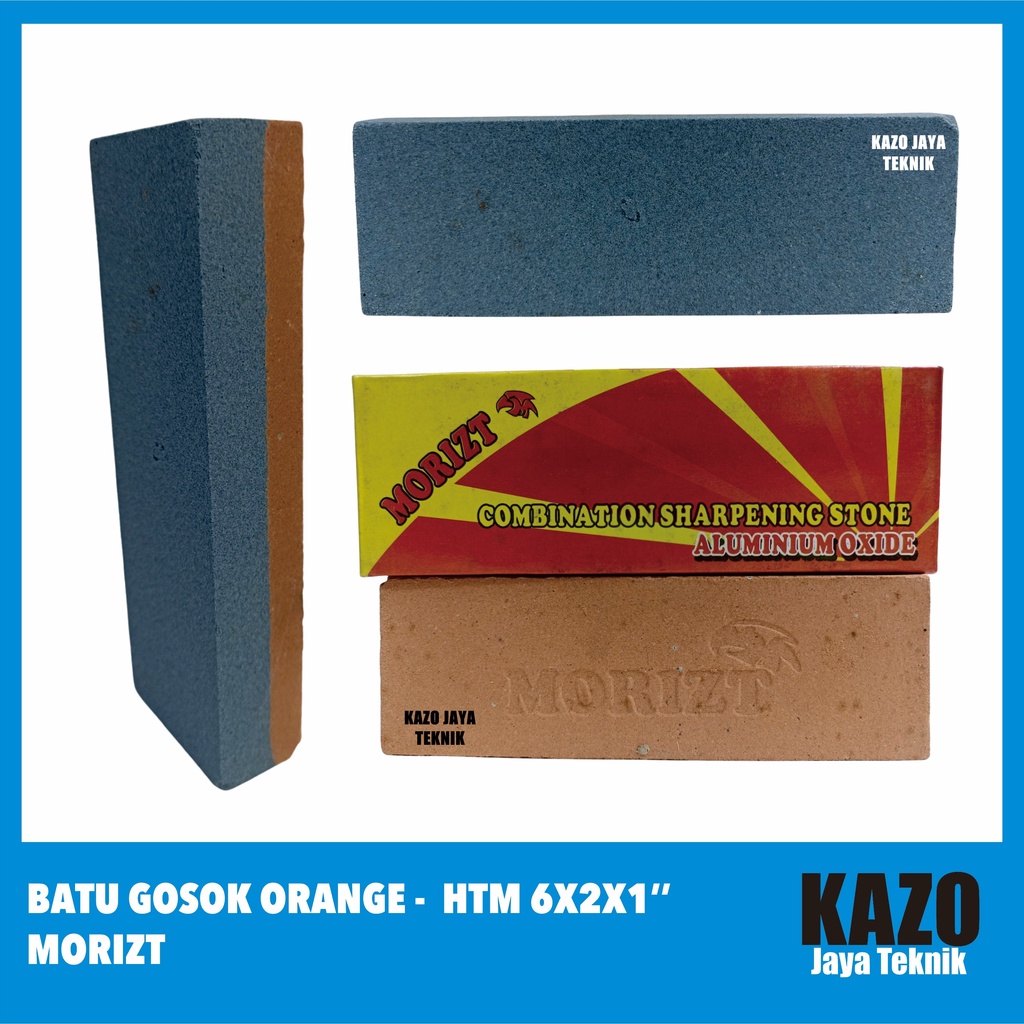 Jual Batu Gosok Orange - Hitam, Batu Asah Kombinasi 6X2X1 Inch - Morizt ...
