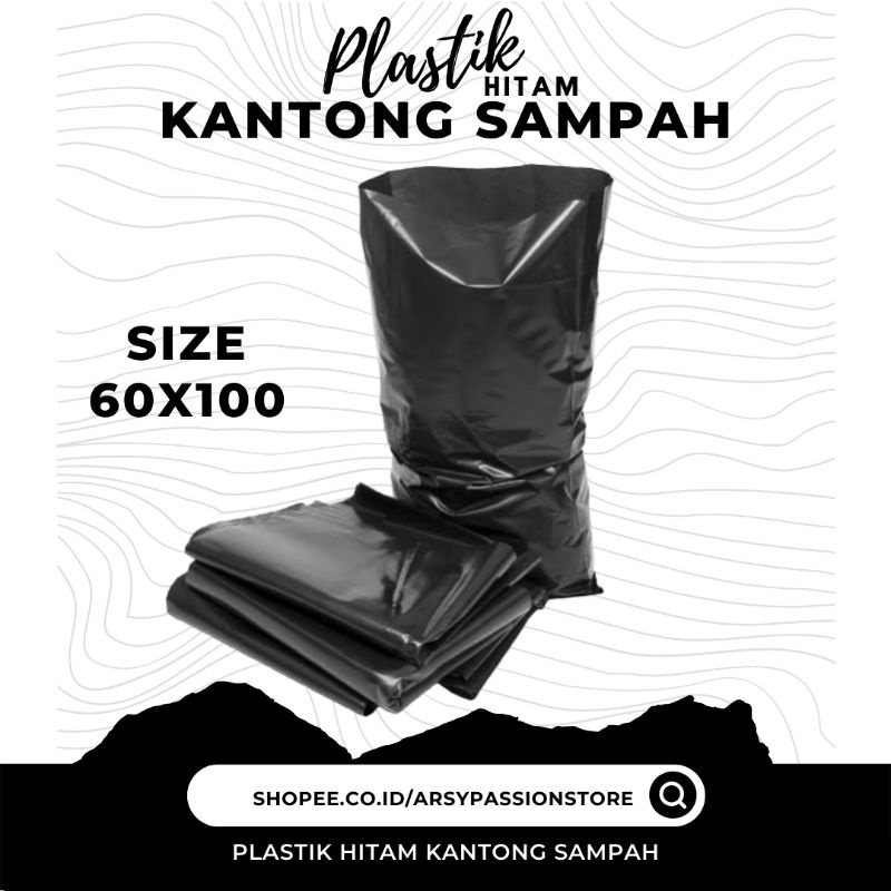 Jual Kantong Plastik Sampah Hitam Ukuran 60x100 | Shopee Indonesia
