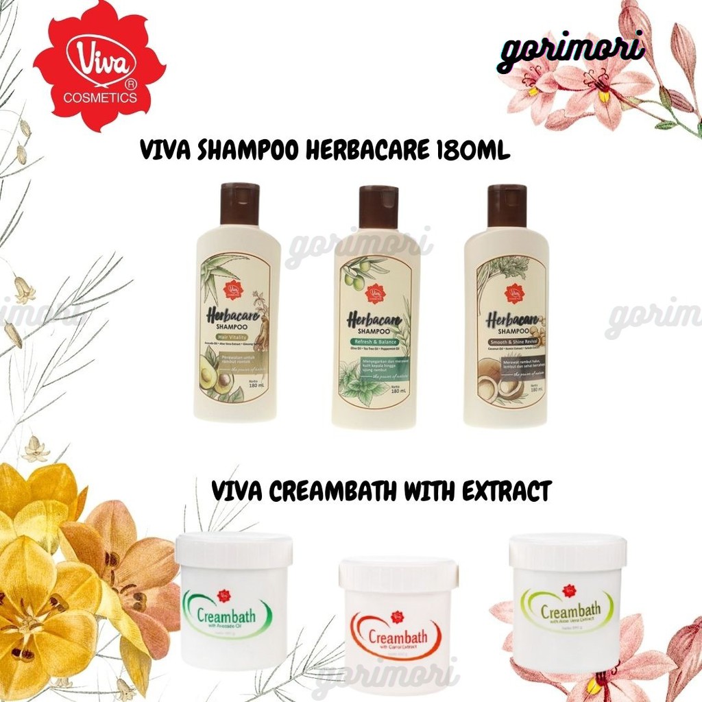 Jual [𝙂𝙊𝙍𝙄𝙈𝙊𝙍𝙄] VIVA SHAMPOO HERBACARE / CREAMBATH WITH EXTRACT ...