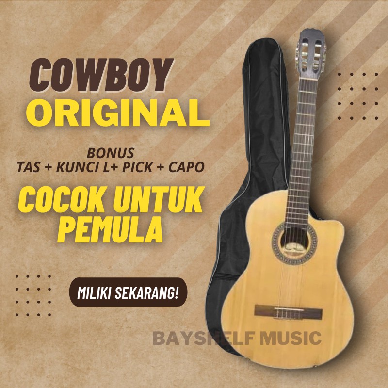 Jual Gitar Cowboy Akustik Original Classic Klasik CGC 100 NA/NS Nylon | Shopee Indonesia