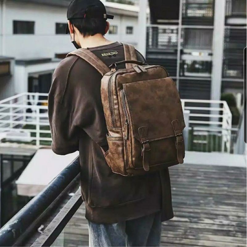 Jual TAS RANSEL KULIT PRIA RANSEL COWOK (ARMOUR) | Shopee Indonesia
