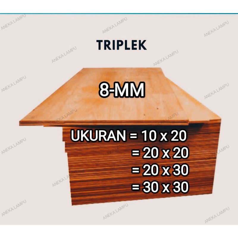 Jual TRIPLEK MULTIPLEK 8/9 mm UKURAN CUSTOM | Shopee Indonesia
