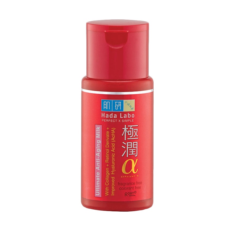 Jual Hada Labo Gokujyun Alpha Milk Ultimate Anti Aging (Strip Pink ...