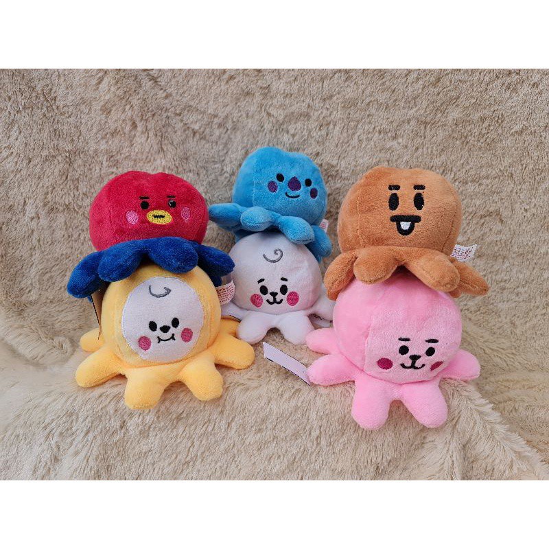 Jual Boneka Gurita BT21 Flip 2 Karakter, BT21 Octopus Reversible 2 Face ...