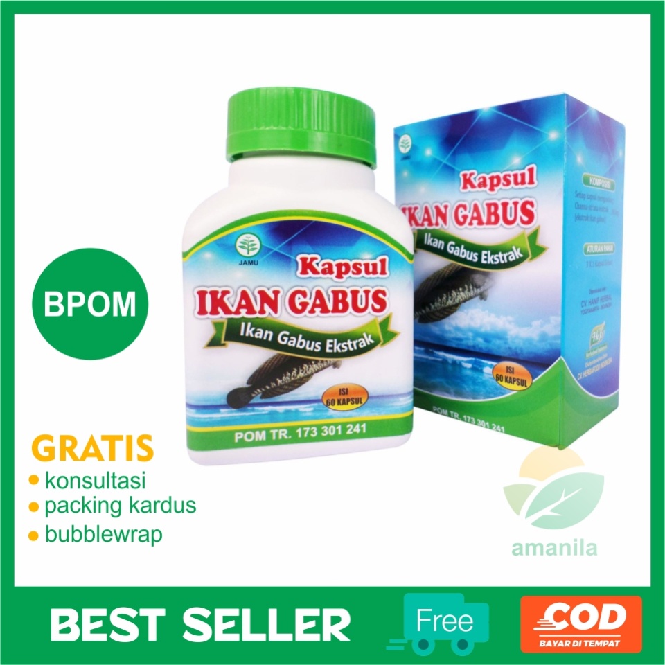 Jual Ikan Gabus Kapsul - Kapsul Ikan Kutuk Pasca Operasi - Kapsul Ikan Gabus BPOM Murah | Shopee ...