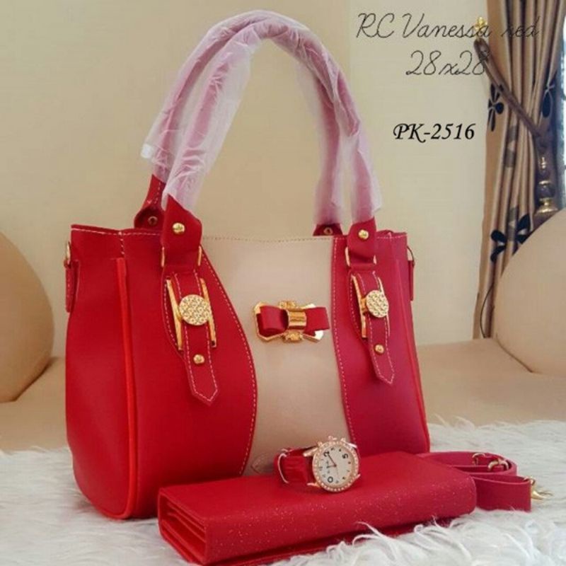 Jual Tas paketan 3in1 wanita pita kombinasi | Shopee Indonesia