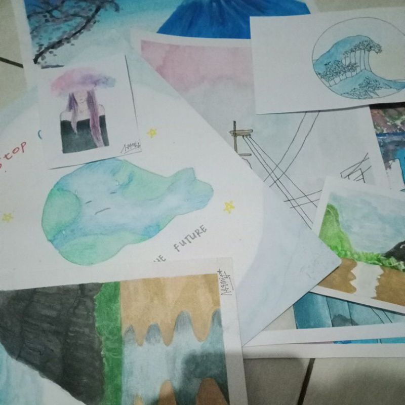 Jual Lukisan Watercolor (BACA DESKRIPSI) | Shopee Indonesia