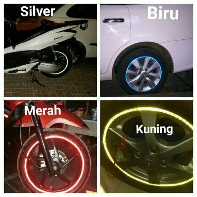 Jual Skotlet List Velg Sepeda Reflektiv Stiker Pelek Ban Roda Motor ...