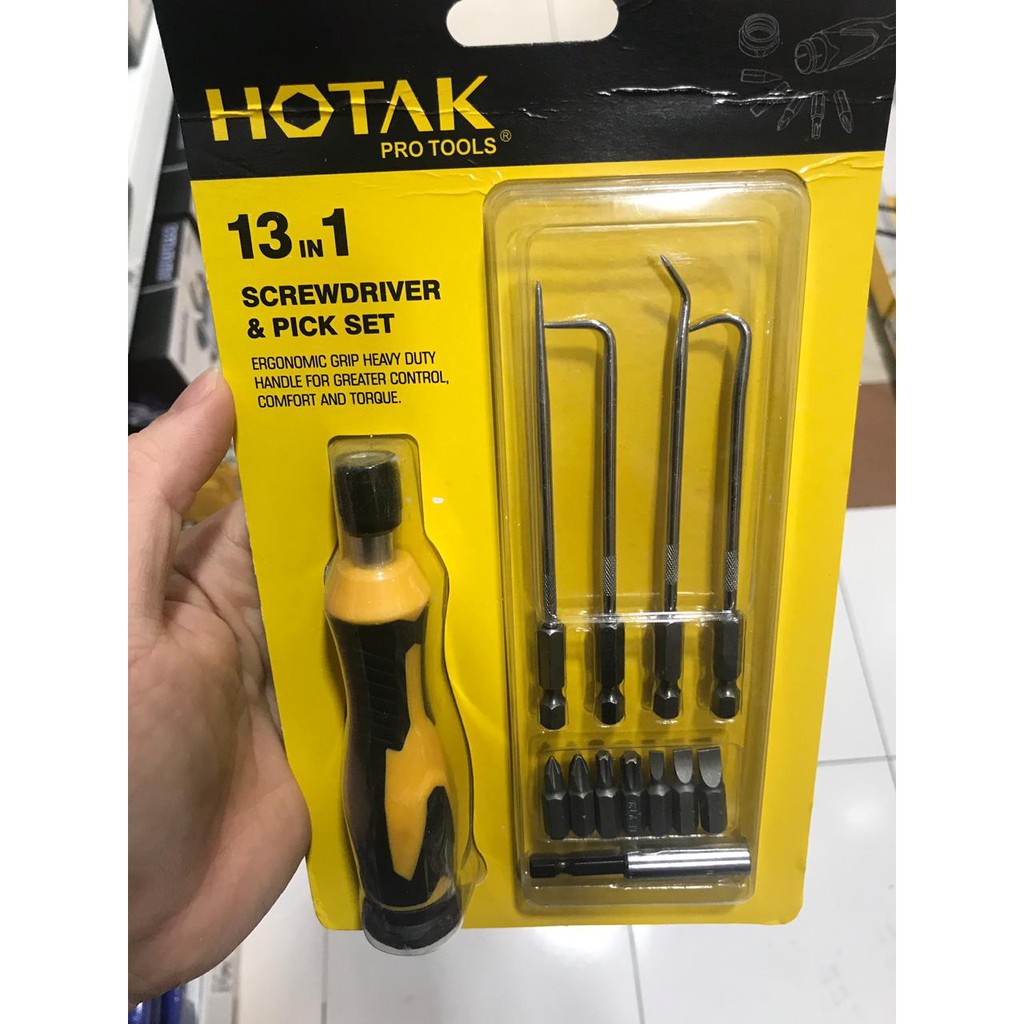 Jual Hotak Pro Tools Obeng dan Pick Set 13 in 1 | Shopee Indonesia