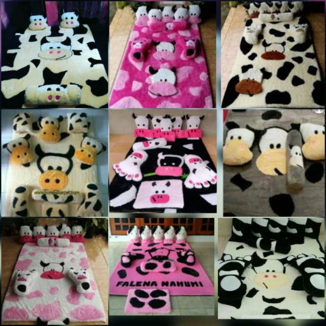 Jual karpet karakter set biasa ukuran 200x150 / set standar murah bisa ...