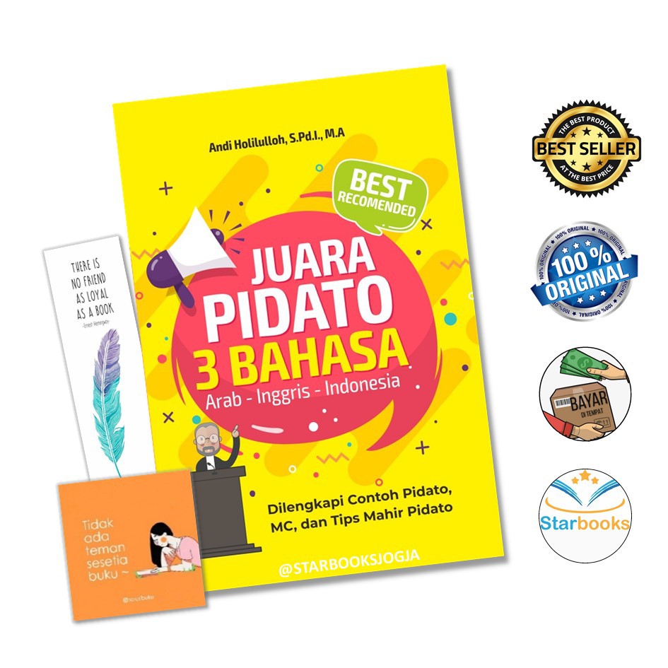 Jual NEW!! BUKU JUARA PIDATO 3 BAHASA +CONTOH (ARAB-INGGRIS-INDONESIA ...