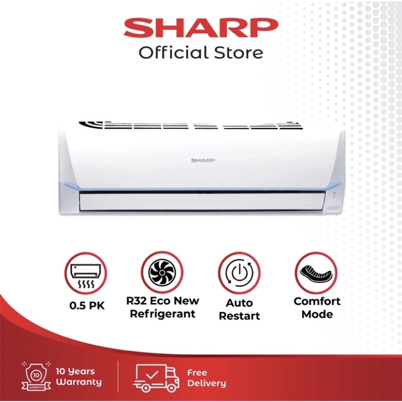 Jual AC Sharp 1/2PK ZEY (Indoor+Outdoor Unit Only) | Shopee Indonesia