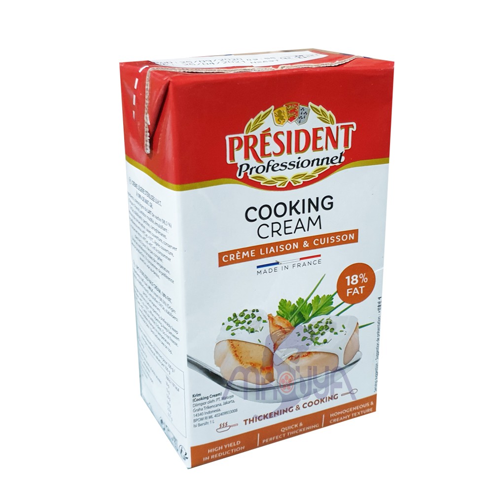 Jual President Uht Creme Thickening & Cooking 18% 1L - Dc024 | Shopee ...