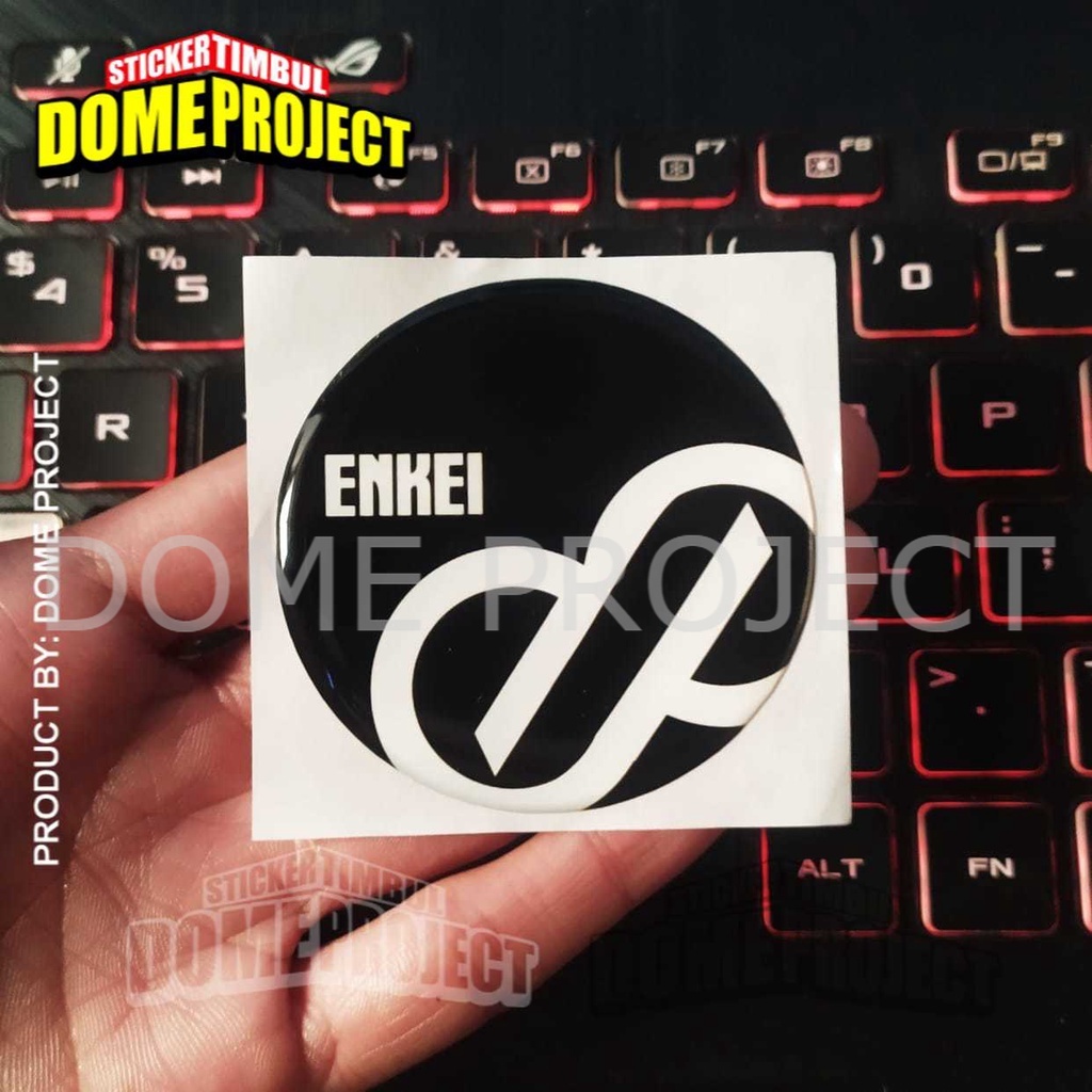 Jual STIKER EMBLEM TIMBUL 3D MOBIL MOTOR LOGO ENKEI HITAM VELG MOBIL ...