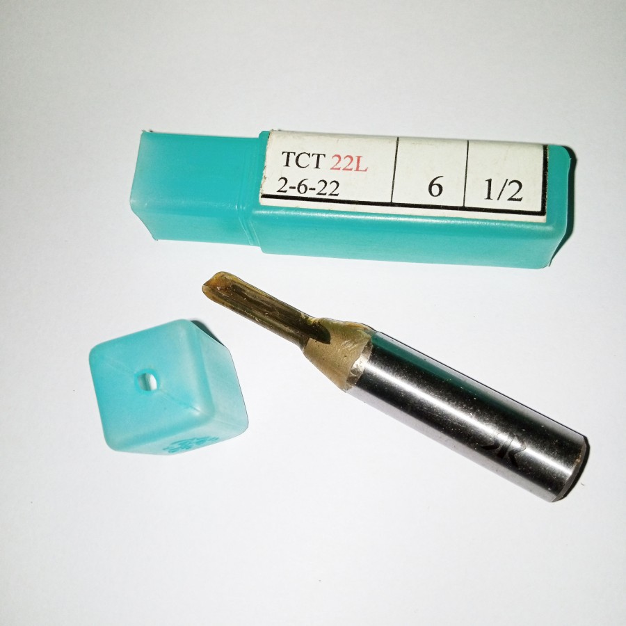 Jual Mata Router Straight Bits Full TCT 1/2 x 6mm x 21mm Bit Profil ...