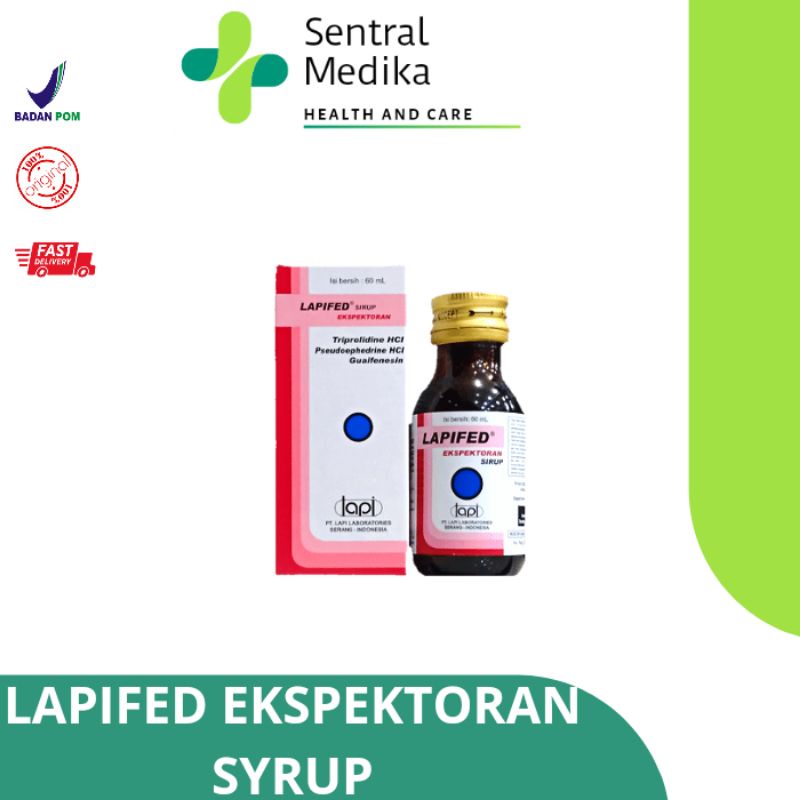 Jual LAPIFED EKSPEKTORAN SYRUP_Obat Batuk Flu | Shopee Indonesia
