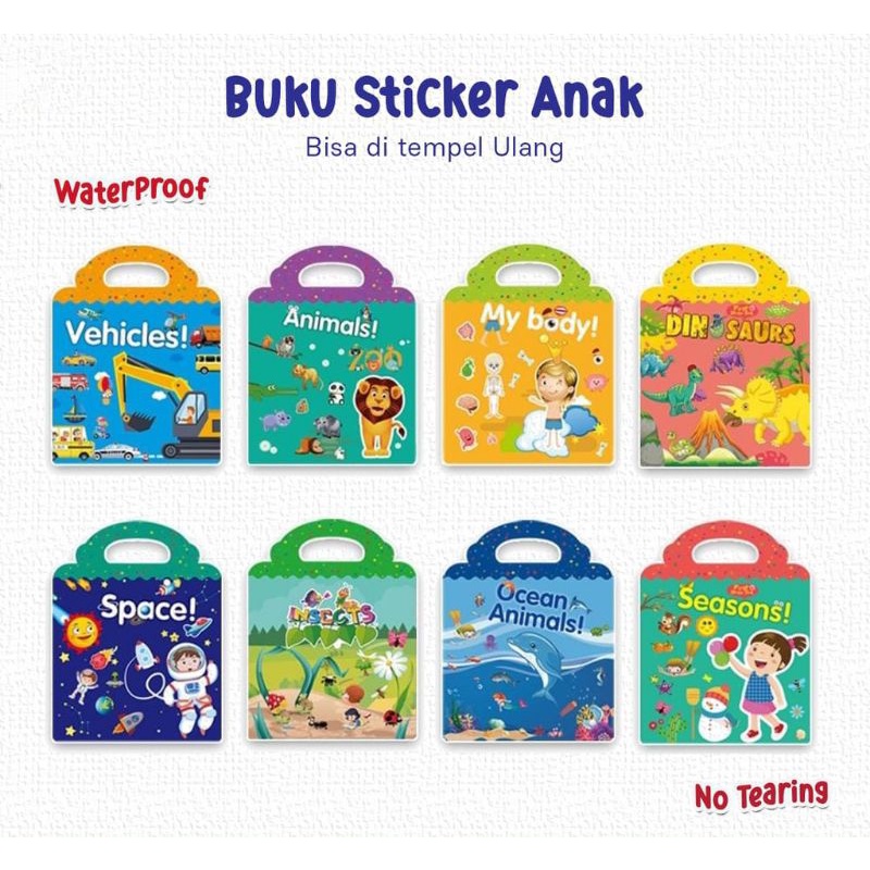 Jual Buku Stiker Tempel Ulang / Sticker Book Reuseable / My First ...