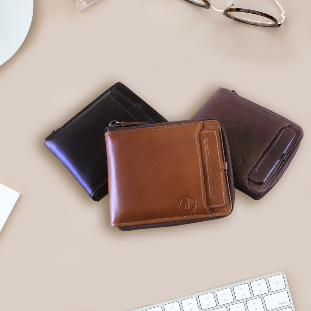 Jual D005 - Dompet Pria Model Pendek Lipat Bahan Kulit Sapi Asli dengan ...