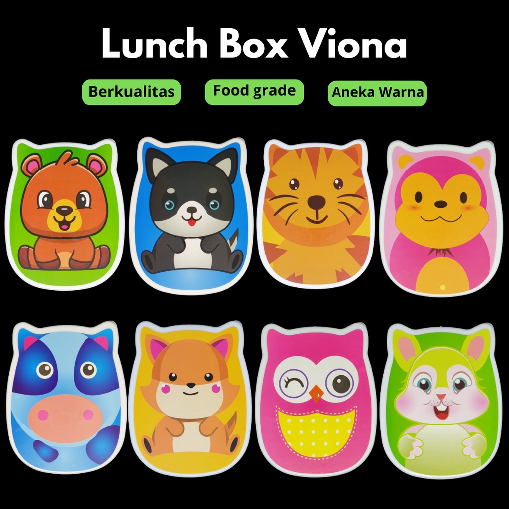 Jual Lunch Box Kotak Makan Tempat Bekal Viona Sekat 2 | Souvenir Ultah ...