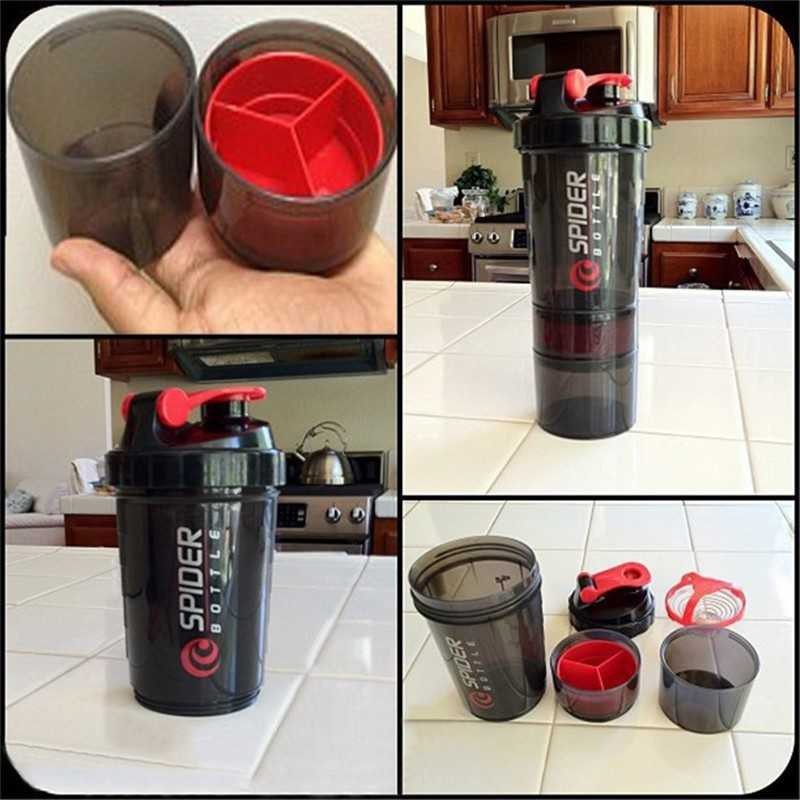 Jual Botol Minum Kocok Susu Whey Protein untuk Olahraga GYM Spider ...