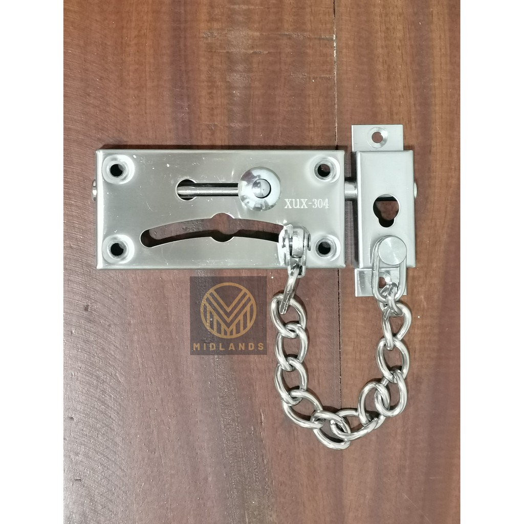Jual Grendel Rantai Stainless/selot rante/kunci pintu apartemen/hotel ...