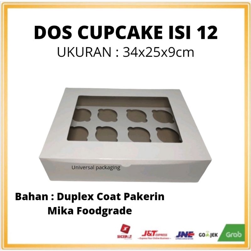 Jual Dos DUPLEX CUPCAKE ISI 12 | Box Kotak Kue Hampers Cake Tart ...