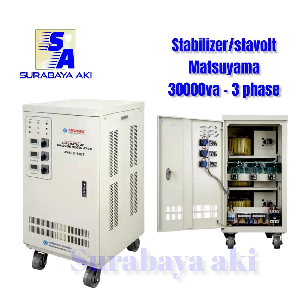 Jual Stabilizer MATSUYAMA LD 30 GT 30kva 3 phase STAVOLT MATSUYAMA ...