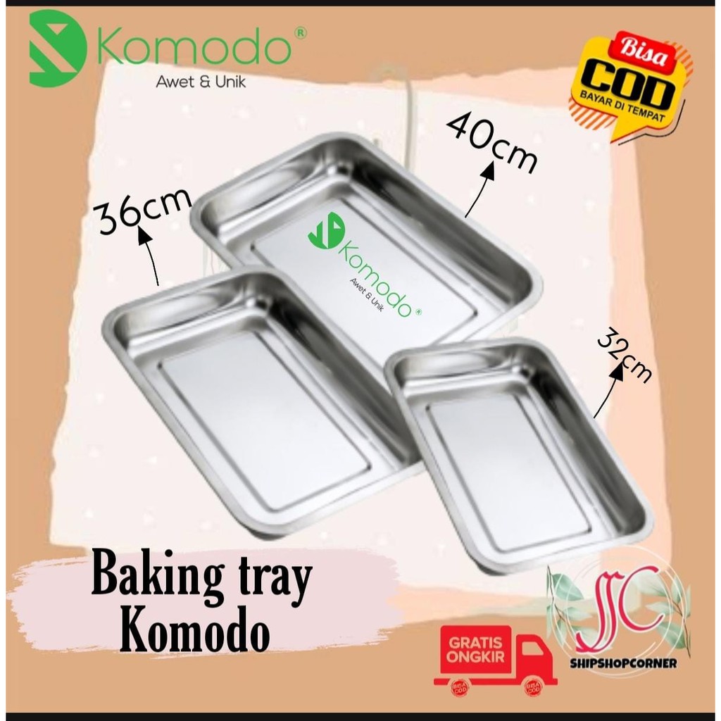Jual KOMODO BAKING TRAY LOYANG SEGI NAMPAN BAKI STAINLESS UK 32 , 36 ...