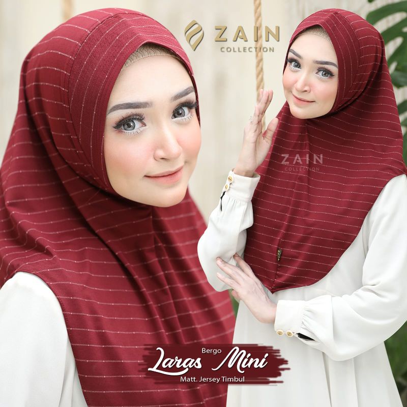 Jual Jilbab Bergo Instan Simpel Daily Larass mini Ori Zain | Shopee Indonesia