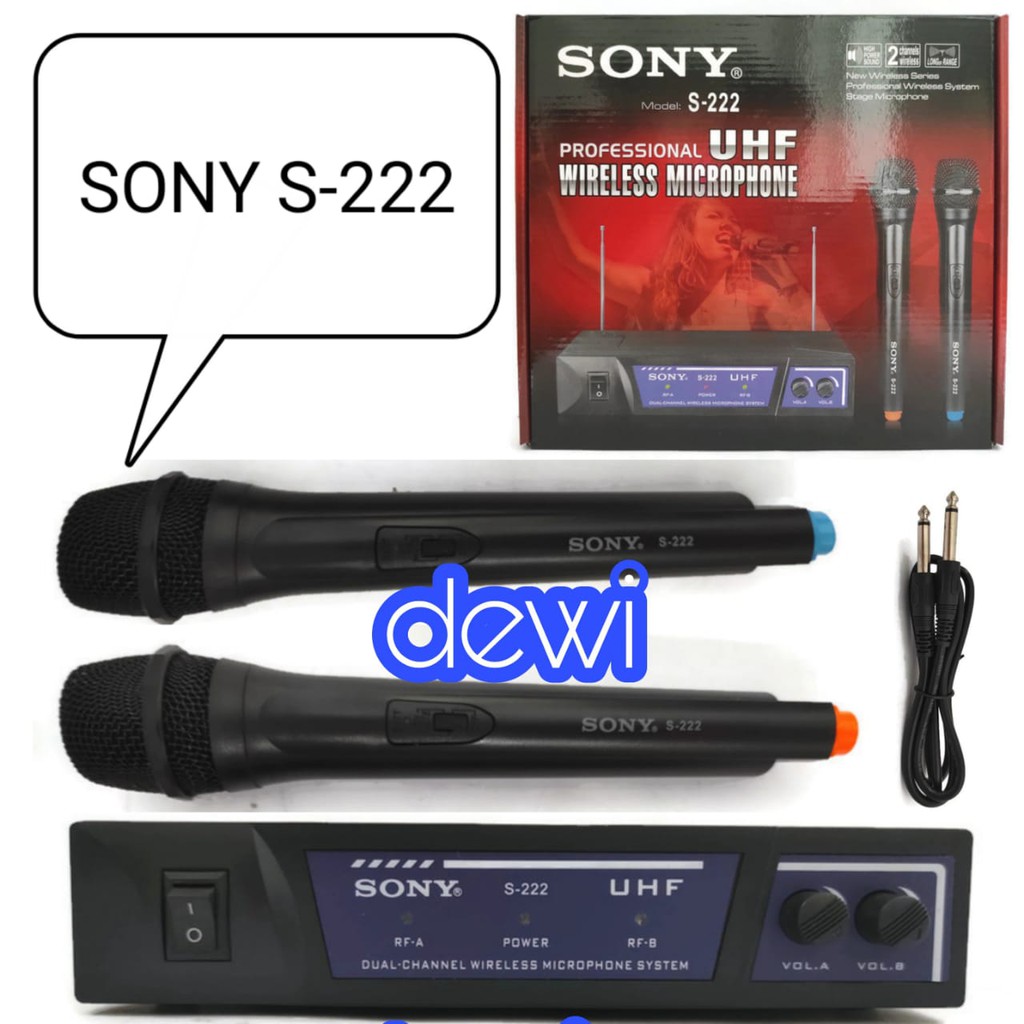 Jual MIC SONY S222 / MICROPHONE WIRELESS SONY S-222 / MIC DOUBLE ...