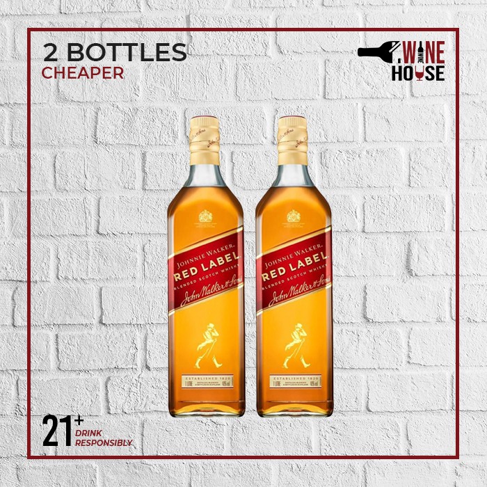 Jual Johnnie Walker Red Label 700 Ml Promo 2 Botol Shopee Indonesia