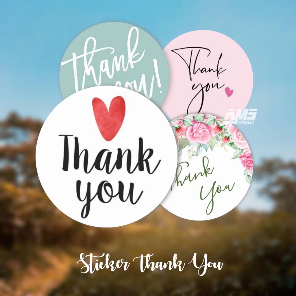 Jual Sticker Thank You / Stiker Label Kemasan / Stiker Thank You ...
