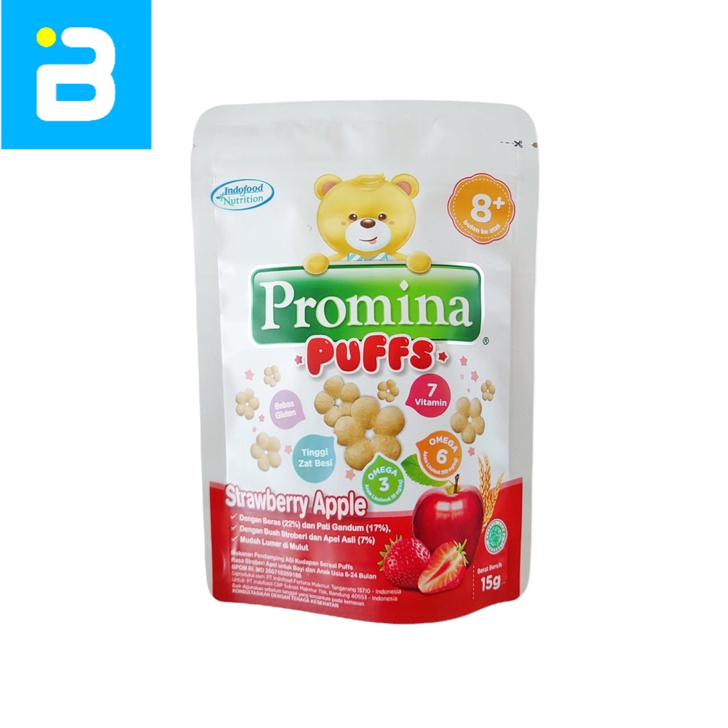 Jual Promina Puffs Strawberry Apple 8+ 15 G | Shopee Indonesia