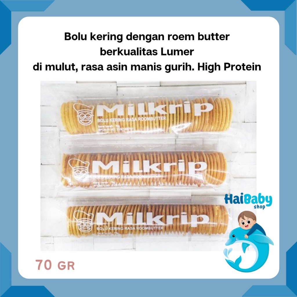Jual MILKRIP Bolu Kering Rasa Roombutter Cookies 70gr | Shopee Indonesia