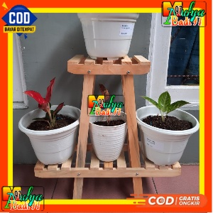 Jual RAK BUNGA SUSUN UKURAN TINGGI / tempat bunga wooden / standing pot ...