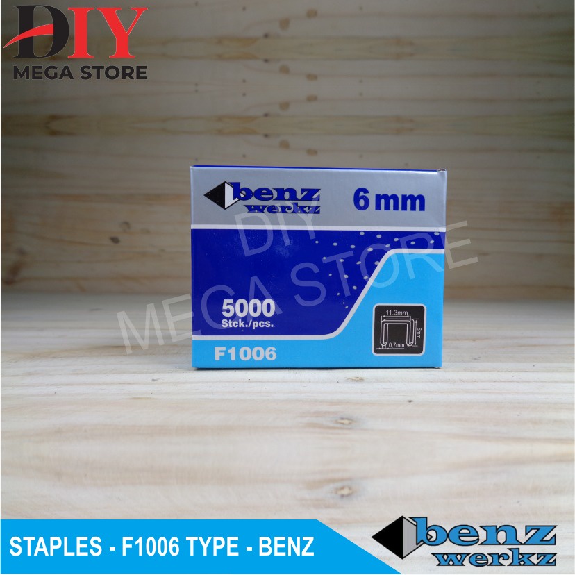 Jual Isi stapler 1006F benz werkz staples tembak angin 5000 pcs isi ...
