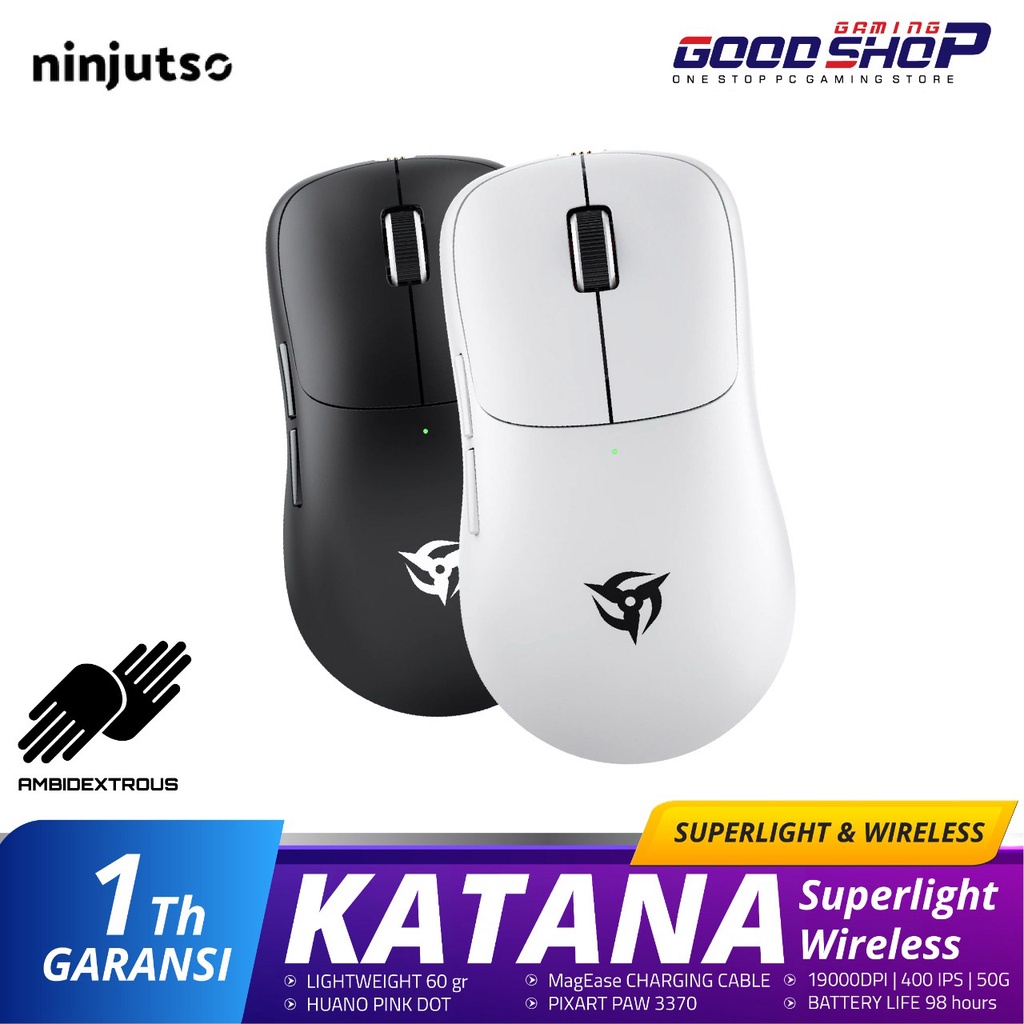 Jual Ninjutso Katana Superlight Wireless Professional - Gaming Mouse ...