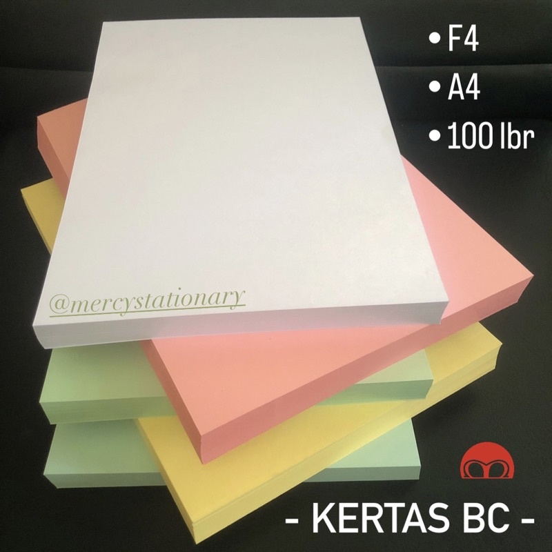 Jual 100 Lembar - Kertas BC Manila F4 160gsm 150gr Karton BC Paper A4 Folio | Shopee Indonesia