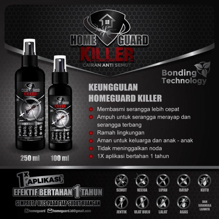 Jual Homeguard Killer Cairan Anti Semut, Rayap, Kecoa, Kutu, Ulat 100ml ...
