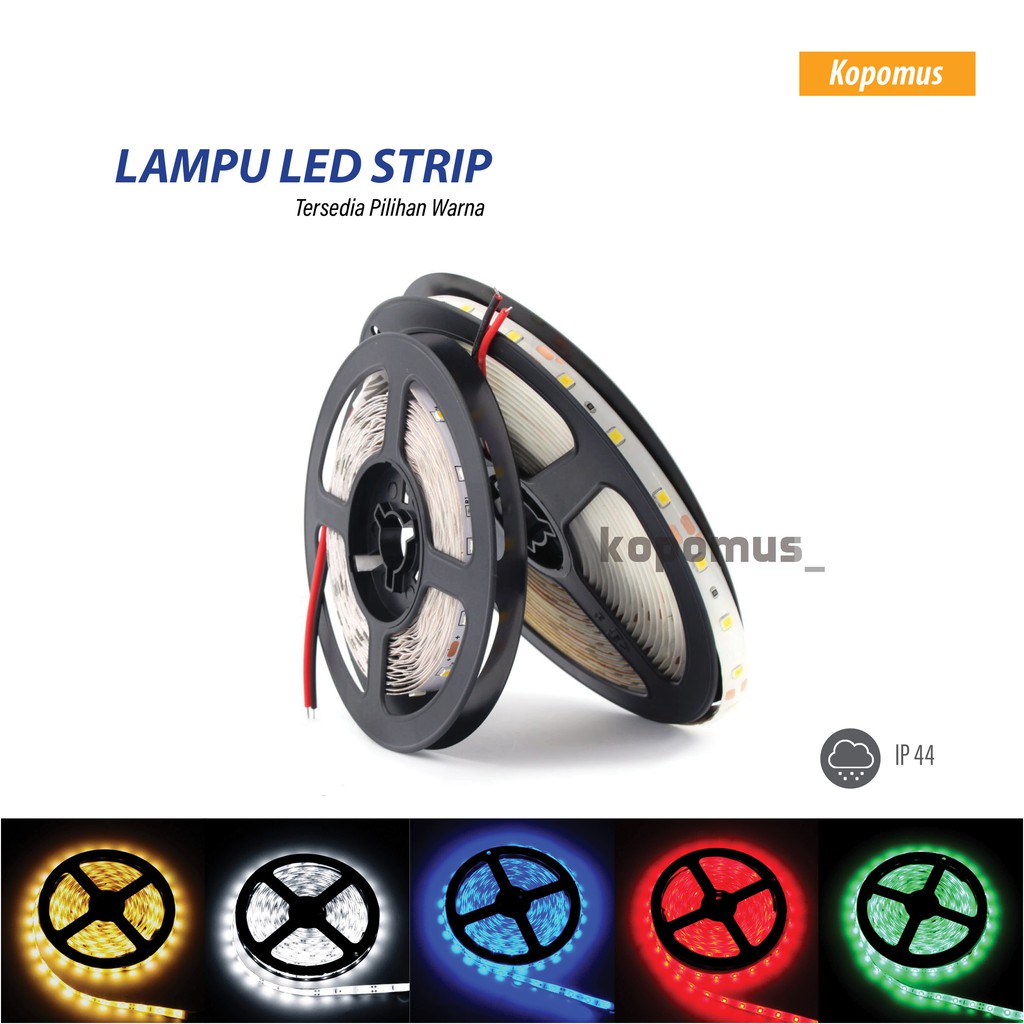 Jual Lampu Led Strip 3528 SMD 2835 IP44 12V Warm White Hijau Putih ...